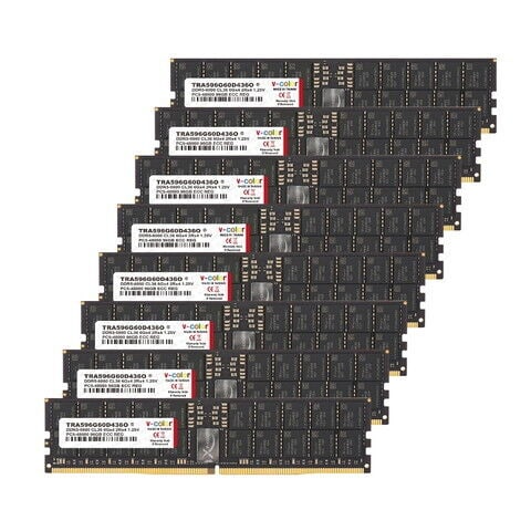 dショッピング |V-Color DDR5 OC R-DIMM (AMD WRX90) PC5-48000 / DDR5 6000 Mhz メモリモジュール 96GB × 8枚組（Micro ...