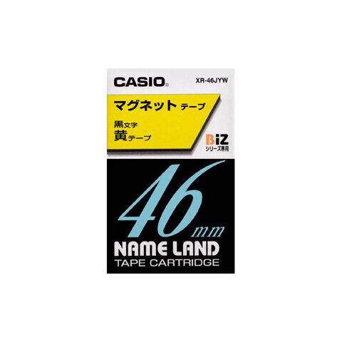 dショッピング |カシオ テープカートリッジ マグネットテープ（46mm幅/黄色テープ/黒文字） CASIO NAME LAND（ネームランド） XR-46JYW 【返品種別A】 | カテゴリ ...