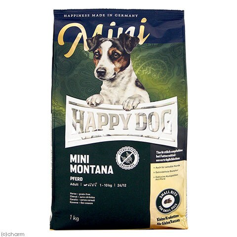 dショッピング |ドッグフード HAPPY DOG ミニ モンタナ（馬肉） 1kg 正規品 成犬～高齢犬用 グルテン・グレインフリー 関東当日 ...