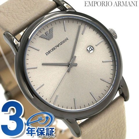 dショッピング |アルマーニ 時計 メンズ 革ベルト グレー×ベージュ AR11116 EMPORIO ARMANI エンポリオ アルマーニ ...