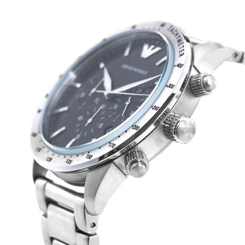 dショッピング |エンポリオアルマーニ 時計 クロノグラフ メンズ マリオ 44mm EMPORIO ARMANI AR11241 ブラック ...