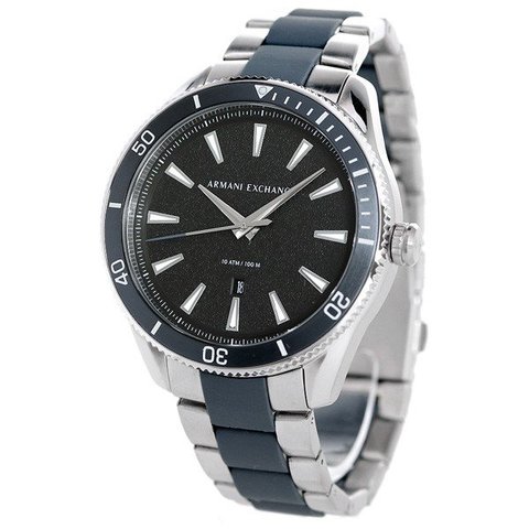 dショッピング |アルマーニ エクスチェンジ 時計 メンズ 腕時計 AX1834 ARMANI EXCHANGE 46mm ブラック×ブルー ...