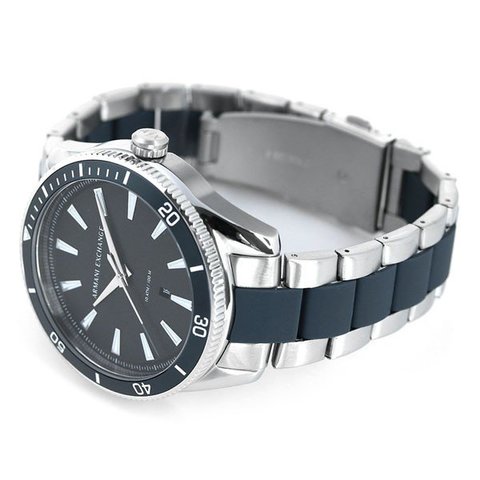 dショッピング |アルマーニ エクスチェンジ 時計 メンズ 腕時計 AX1834 ARMANI EXCHANGE 46mm ブラック×ブルー ...