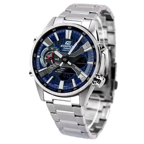 dショッピング |カシオ エディフィス EDIFICE ECB-S100 ソーラー ワールドタイム メンズ 腕時計 ECB-S100D-2ADF CASIO ブラック×ブルー | カテゴリ：の ...
