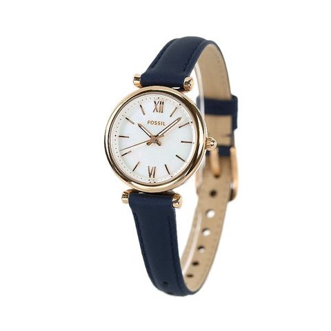 dショッピング |フォッシル 時計 カーリー ミニ 28mm レディース 腕時計 ES4502 FOSSIL ホワイトシェル×ネイビー ...