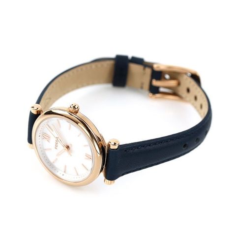 dショッピング |フォッシル 時計 カーリー ミニ 28mm レディース 腕時計 ES4502 FOSSIL ホワイトシェル×ネイビー ...