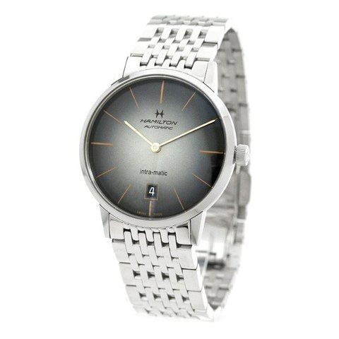 dショッピング |ハミルトン 時計 イントラマティック 自動巻き メンズ H38455181 HAMILTON 腕時計 グレーグラデーション ...