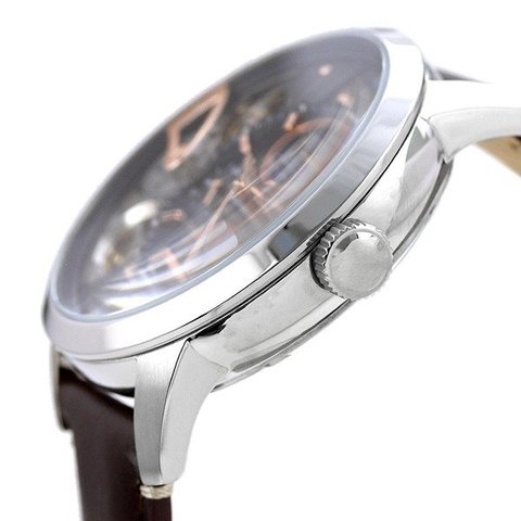 dショッピング |フォッシル 腕時計 メンズ 自動巻き タウンズマン ME1163 ブラック×ダークブラウン FOSSIL 時計 新品 ...