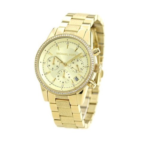 dショッピング |マイケルコース 時計 レディース 腕時計 リッツ クロノグラフ ゴールド MK6597 MICHAEL KORS ...
