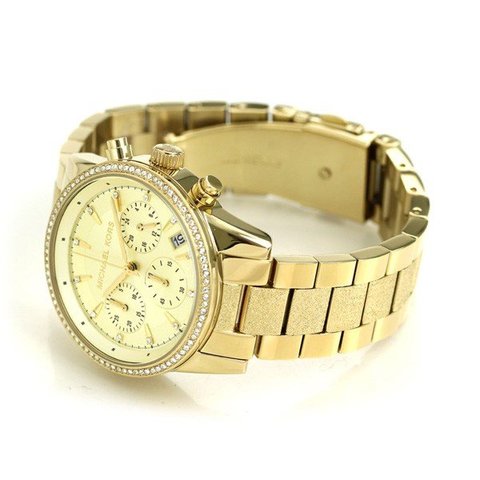 dショッピング |マイケルコース 時計 レディース 腕時計 リッツ クロノグラフ ゴールド MK6597 MICHAEL KORS ...