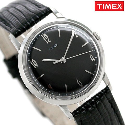 dショッピング |タイメックス 時計 マーリン 手巻き メンズ レディース 腕時計 TW2T18200 TIMEX アナログ ブラック ...