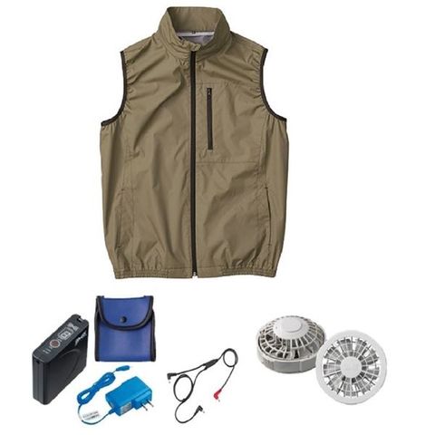 KU92120 空調服 R ポリエステル製 遮熱フルハーネス仕様ベスト