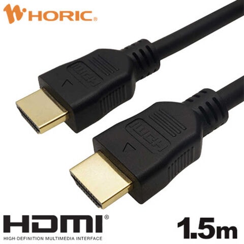 dショッピング |ホーリック HDMIケーブル ブラック プラスチックヘッド [1.5m /HDMI⇔HDMI /スタンダードタイプ /4K対応] HDM15-311BK | カテゴリ：チュー ...