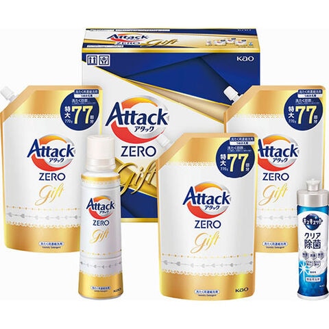 dショッピング |花王 アタックZEROギフト アタックZERO詰替用(770g)×3、アタックZERO(580g)・キュキュットクリア除菌(240ml)×各1 B1120559 | カテゴリ ...