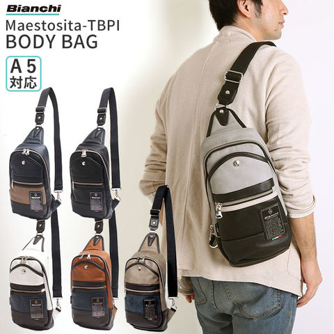 dショッピング |Bianchi ビアンキ TBPI-02 PUレザー ボディバッグ【ブラック】 | カテゴリ：ボディバッグ・ウエストポーチの ...