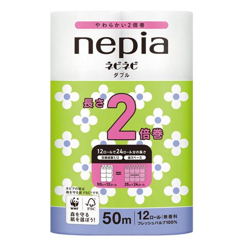 dショッピング |ネピア ネピネピトイレットロール 2倍巻12ロールダブル50m 541234 【プラザセレクト】 | カテゴリ：トイレット ...
