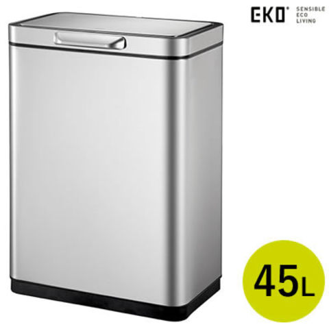 dショッピング |正規販売店 EKO 45L タッチバー式ゴミ箱 イータッチエレクトリックタッチビン EK9180RMT-45L シルバー【送料無料】 | カテゴリ：ゴミ箱の販売できる商品 ...