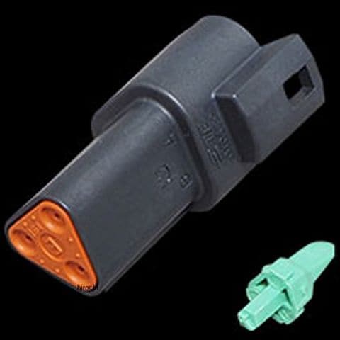 dショッピング |DT04-3P-E004 ドイチェ DEUTSCH DTコネクタープラグ 3ピン 黒 94年以降 ハーレー車両 | カテゴリ ...