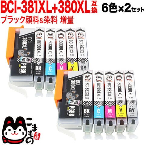 dショッピング |BCI-381XL+380XL/6MP キヤノン用 BCI-381 BCI-380 BCI-381XL+380XL 互換インク 増量 6色×2セット 増量6色×2セット ...
