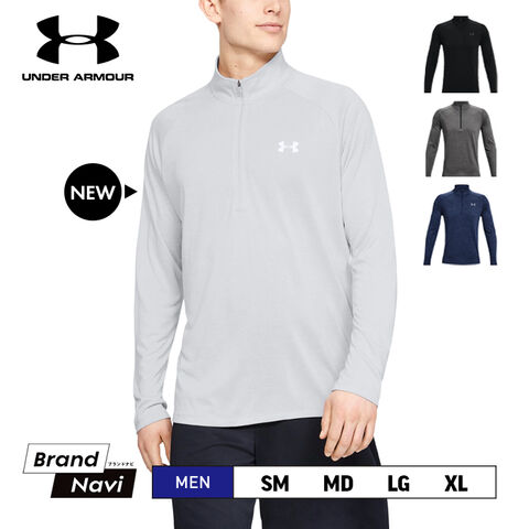 dショッピング |メンズ アンダーアーマー UNDER ARMOUR テック 長袖 インナー ジップシャツ ハーフジップ ハイネック ...